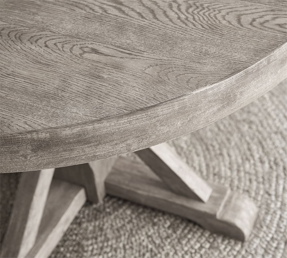 Benchwright Round Pedestal Extending Dining Table | Pottery Barn