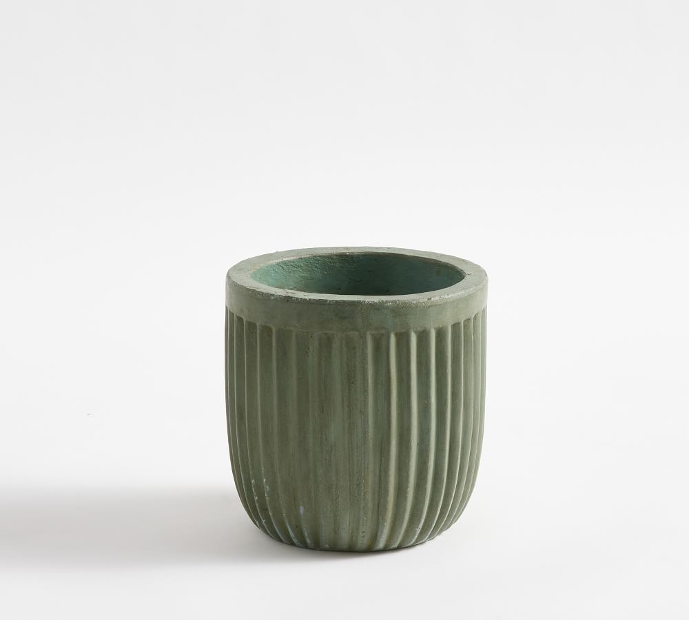 Concrete Fluted Planters | Pottery Barn