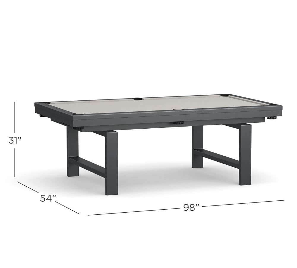 Indio Outdoor Metal Pool Table, Slate | Pottery Barn