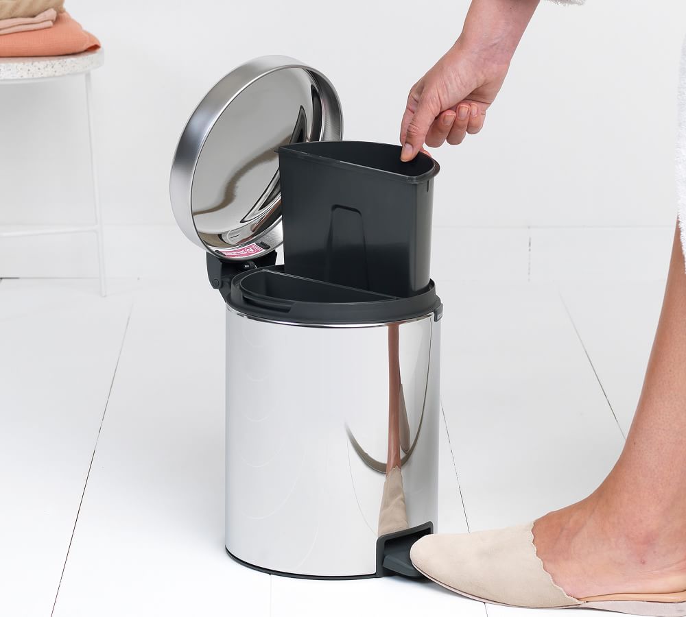 Brabantia 2x2 Liter newIcon Recycle Step Trash Can | Pottery Barn