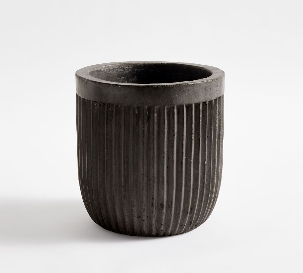 Concrete Fluted Planters | Pottery Barn
