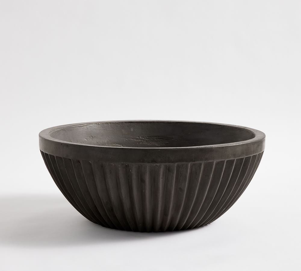 Concrete Fluted Planters | Pottery Barn