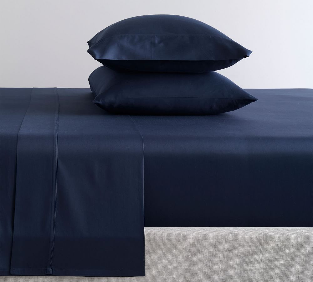400-Thread-Count Organic Percale Sheet Set | Pottery Barn