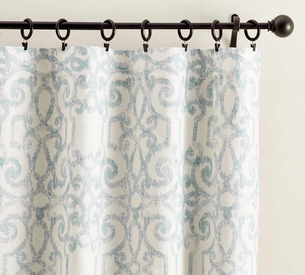 OPEN BOX: Margot Scroll Print Rod Pocket Curtain | Pottery Barn