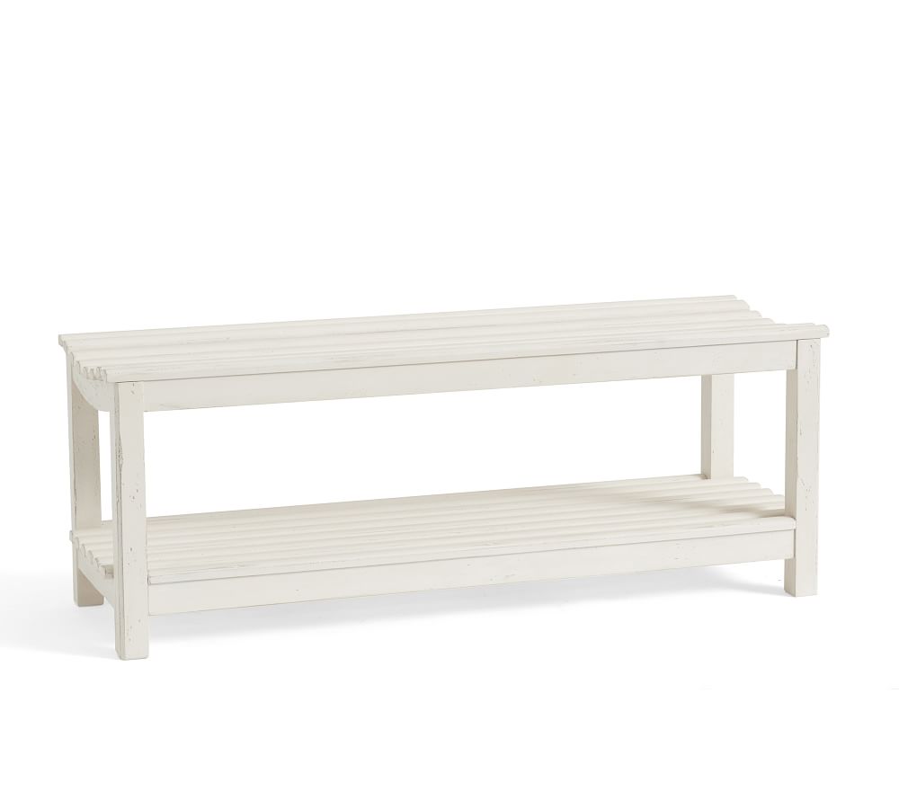 Declan Entry Bench, Weathered Dutch White | Pottery Barn