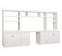 Logan Desk with 134" Bookcase Suite & Bridge | Pottery Barn