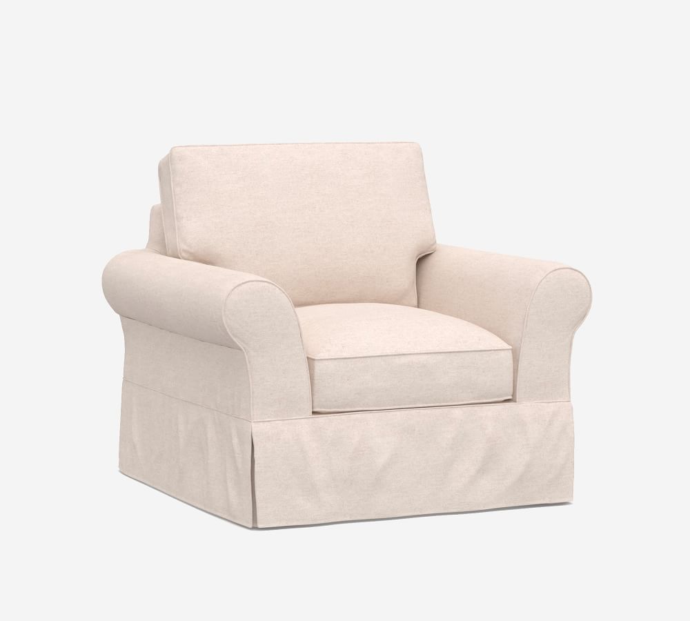 PB Comfort Roll Arm Slipcovered Armchair | Pottery Barn