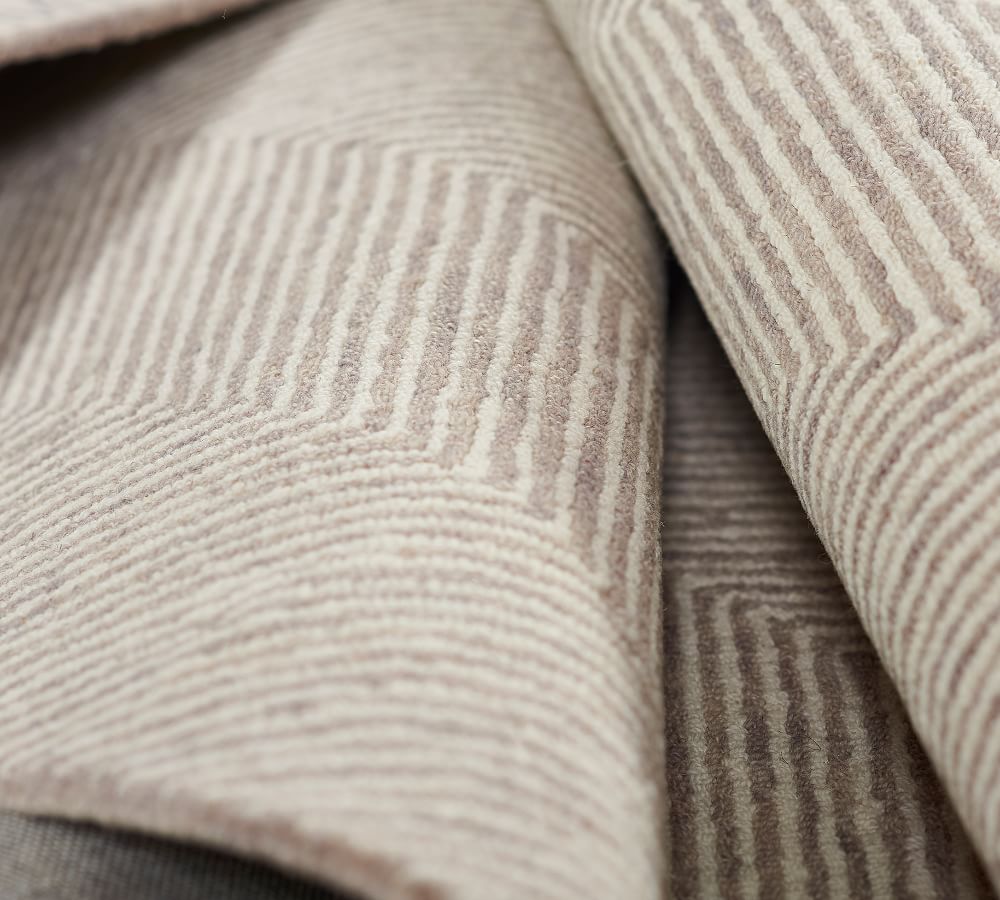 Iweala Handcrafted Chevron Rug | Pottery Barn