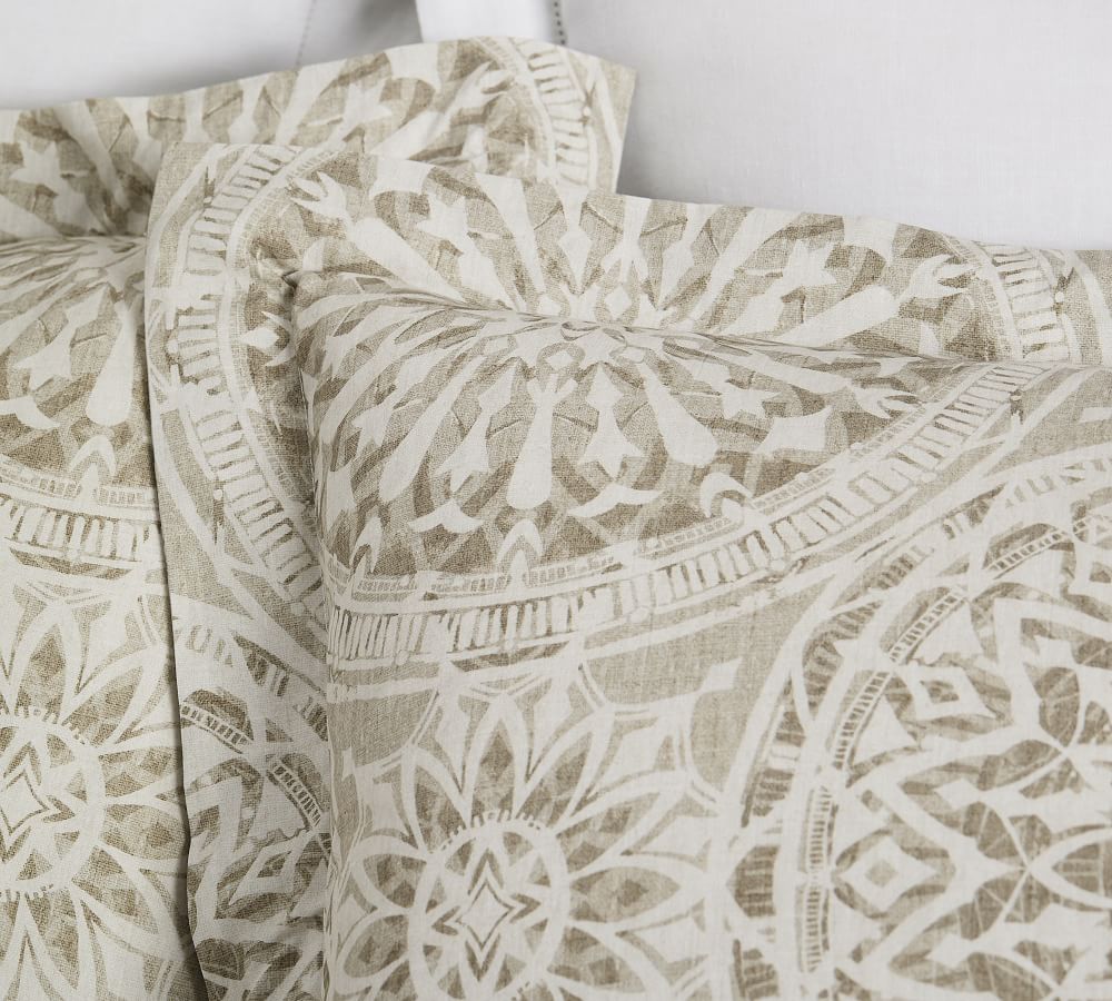 Riley Medallion Organic Percale Sham | Pottery Barn