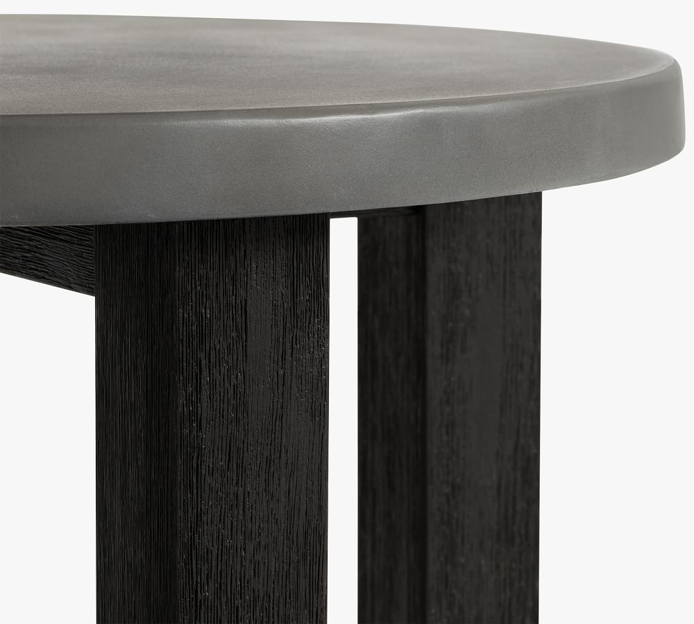 Abbott Outdoor Side Table, Brown | Pottery Barn