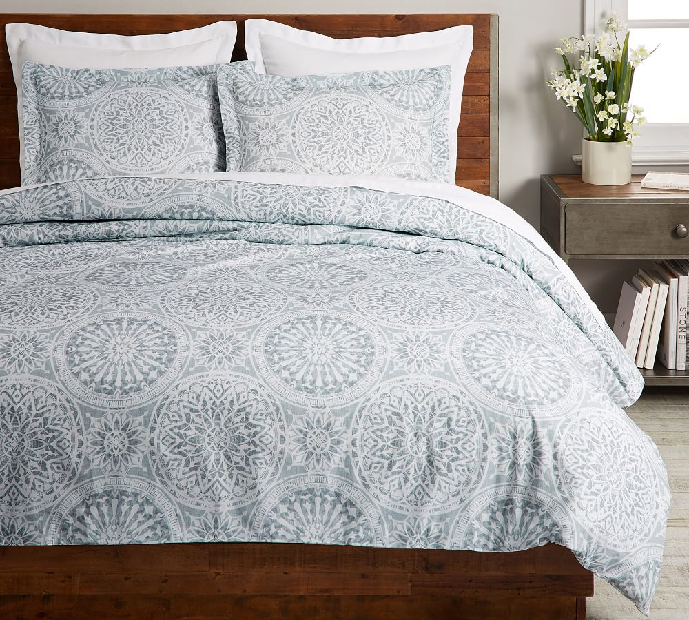 Riley Medallion Organic Percale Sham | Pottery Barn