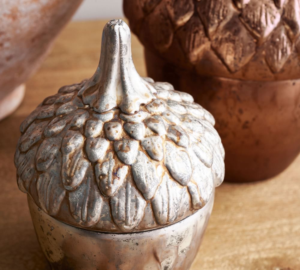 Acorn Lidded Scented Glass Candles - Harvest Spice | Pottery Barn
