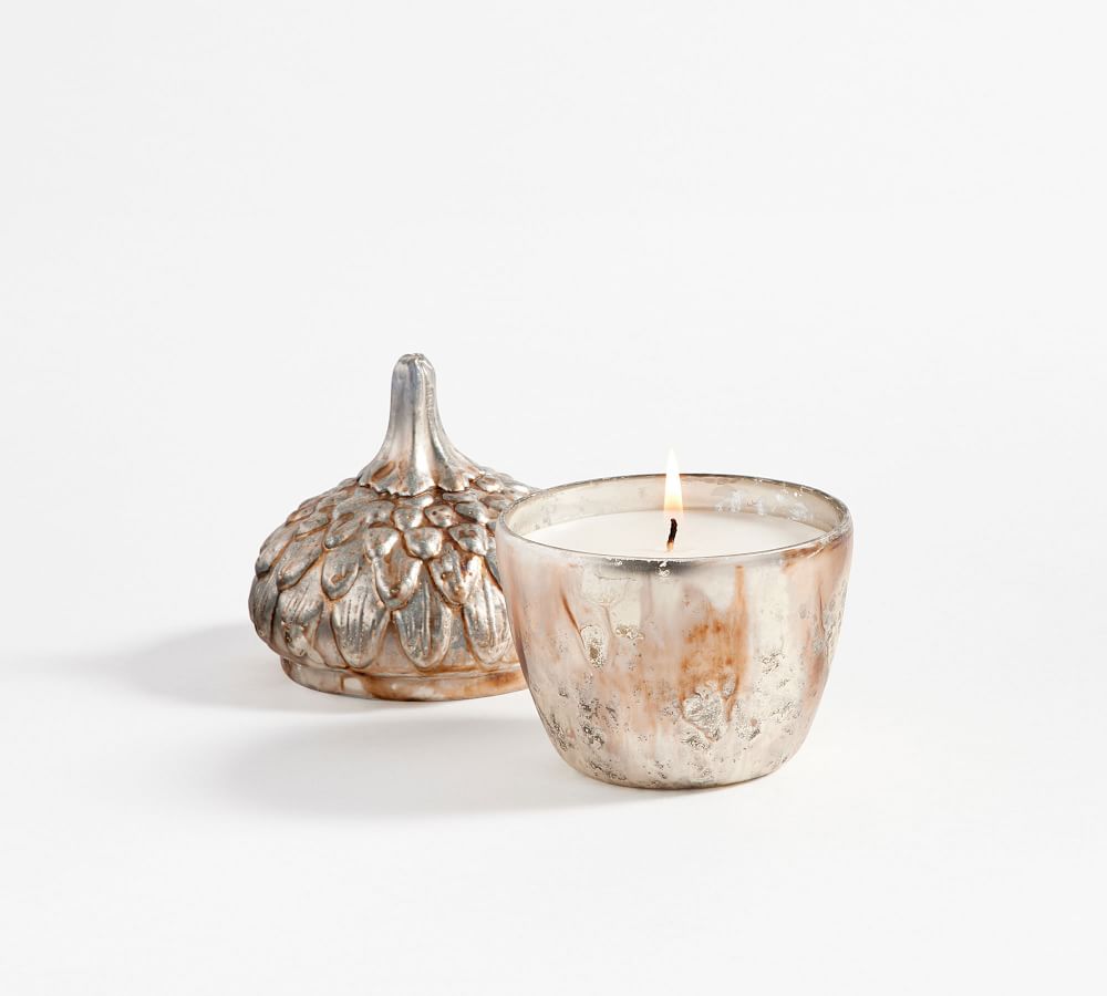 Acorn Lidded Scented Glass Candles - Harvest Spice | Pottery Barn