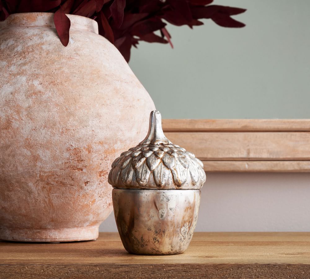 Acorn Lidded Scented Glass Candles - Harvest Spice | Pottery Barn