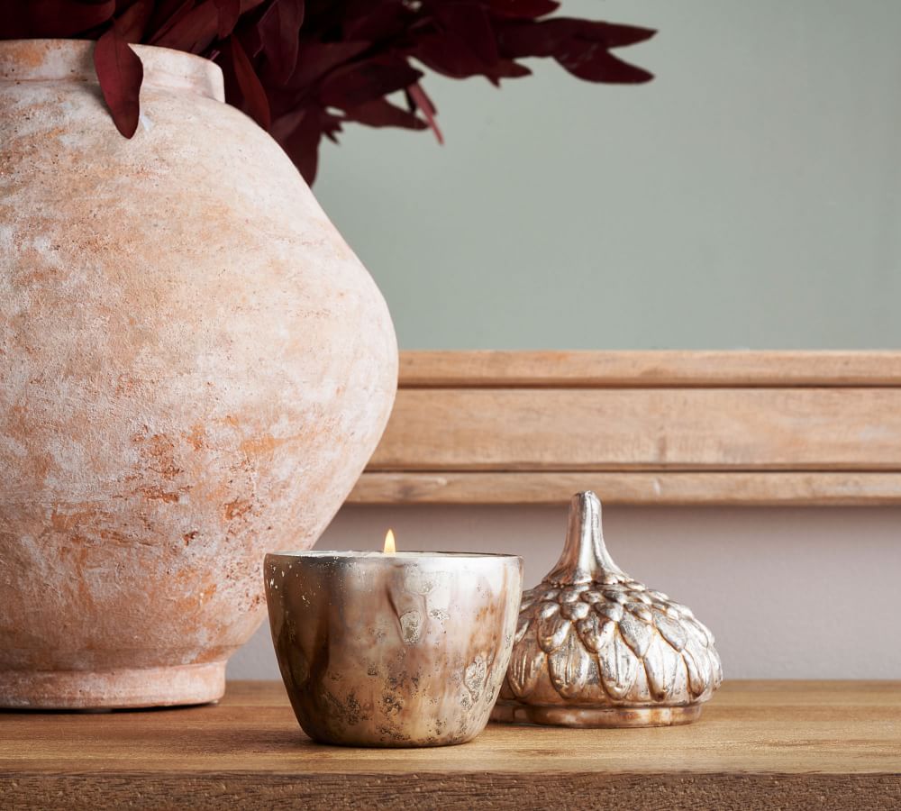 Acorn Lidded Scented Glass Candles - Harvest Spice | Pottery Barn