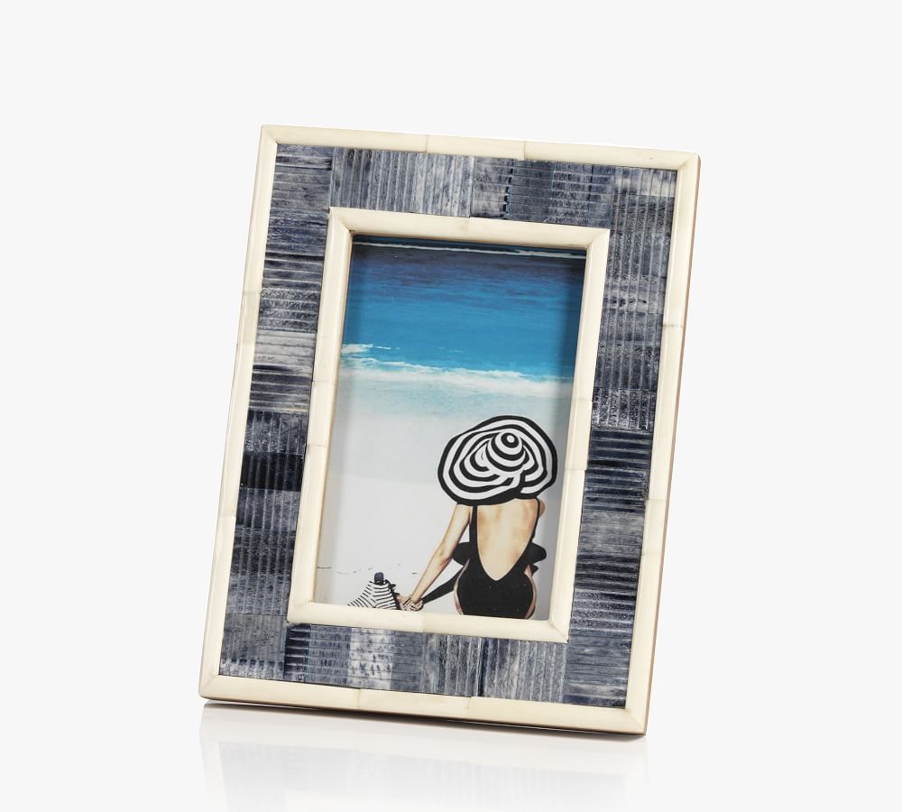 Meredith Blue Carved Frame | Pottery Barn