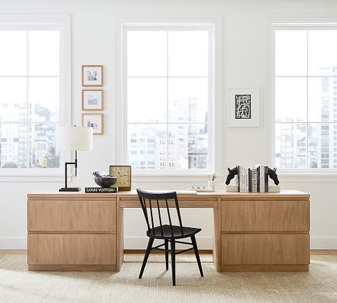 Pacific 74" Desk with Bookcases | Pottery Barn