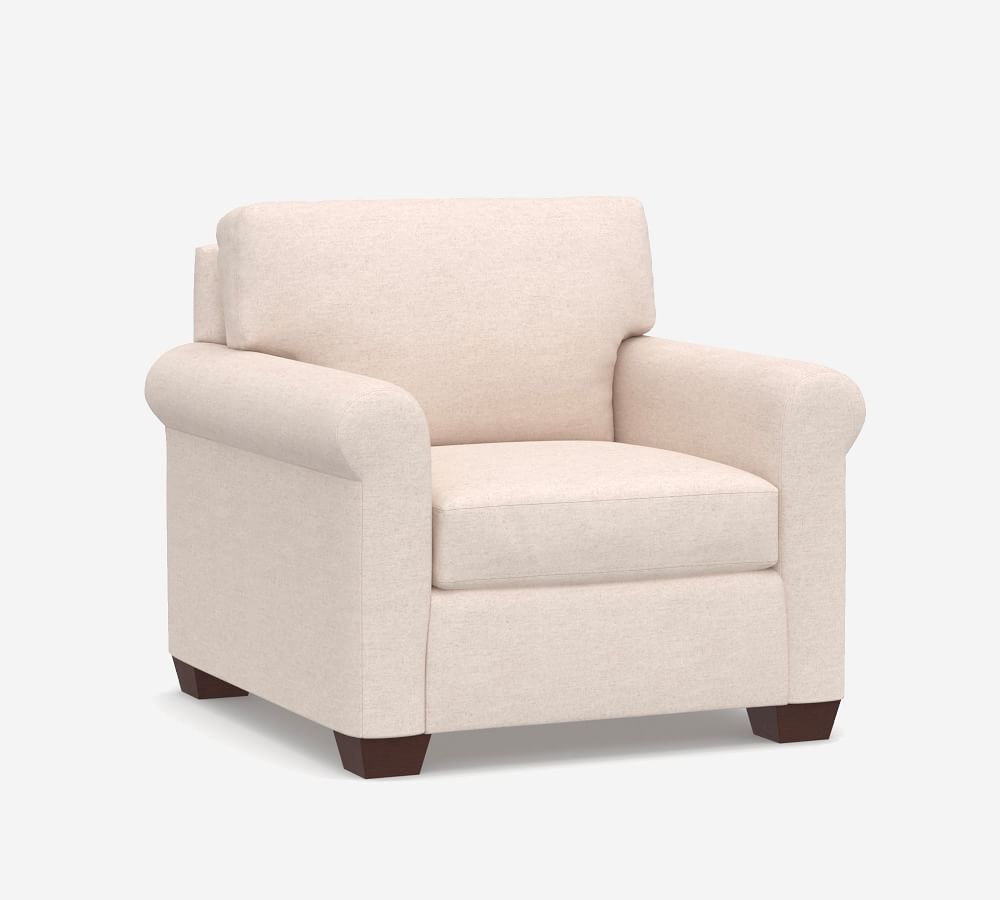 York Roll Arm Upholstered Armchair | Pottery Barn