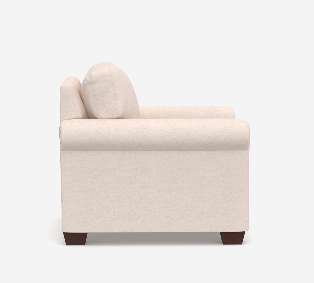 York Roll Arm Upholstered Armchair | Pottery Barn