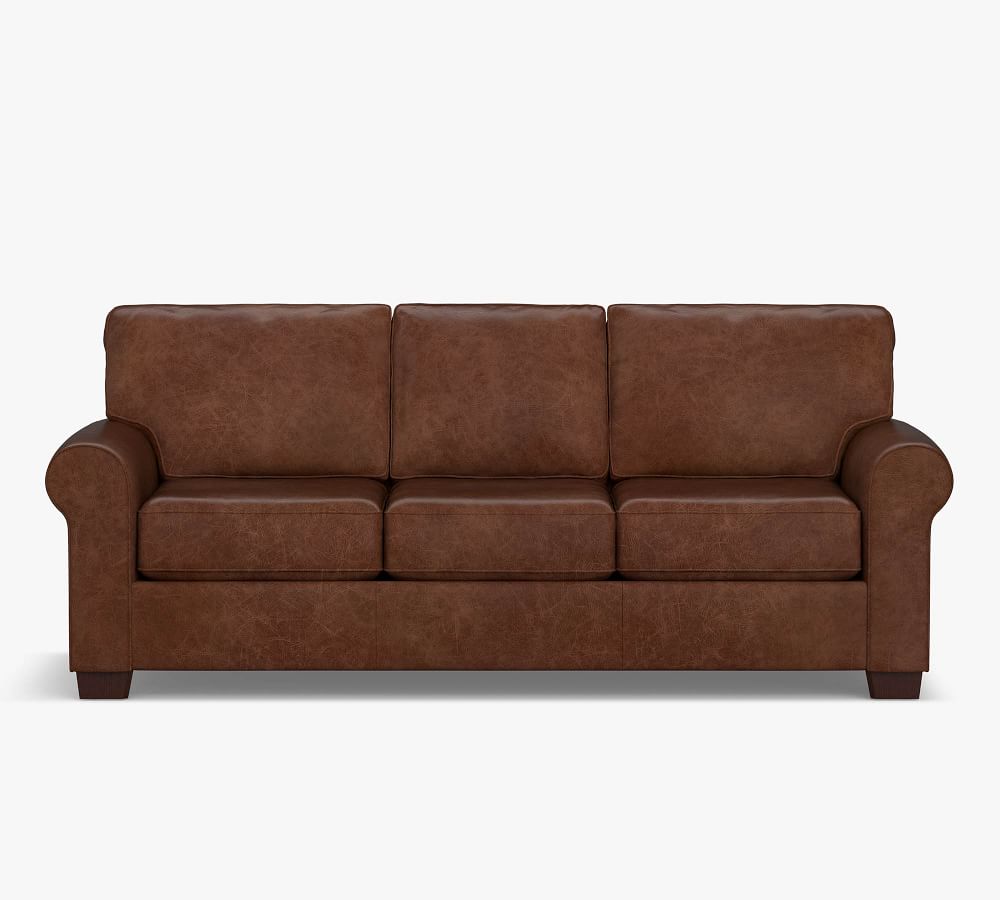 Buchanan Roll Arm Leather Sofa Collection | Pottery Barn
