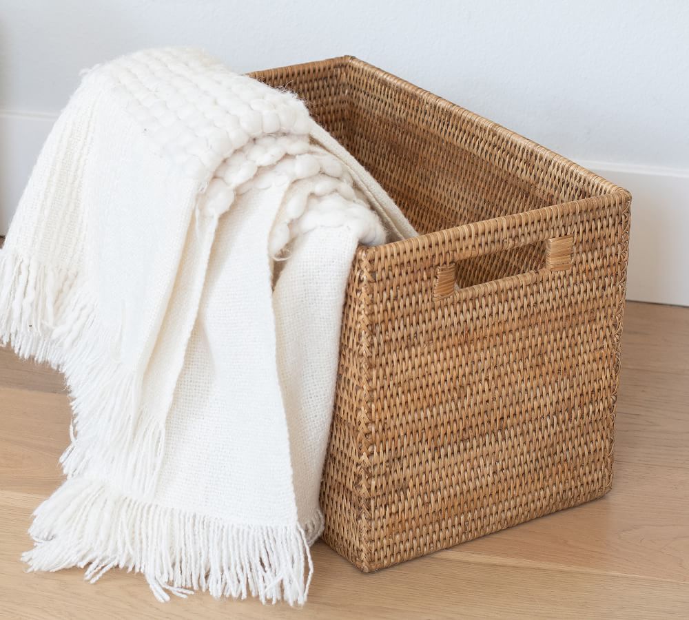 Tava Handwoven Rattan Legal File Box | Pottery Barn