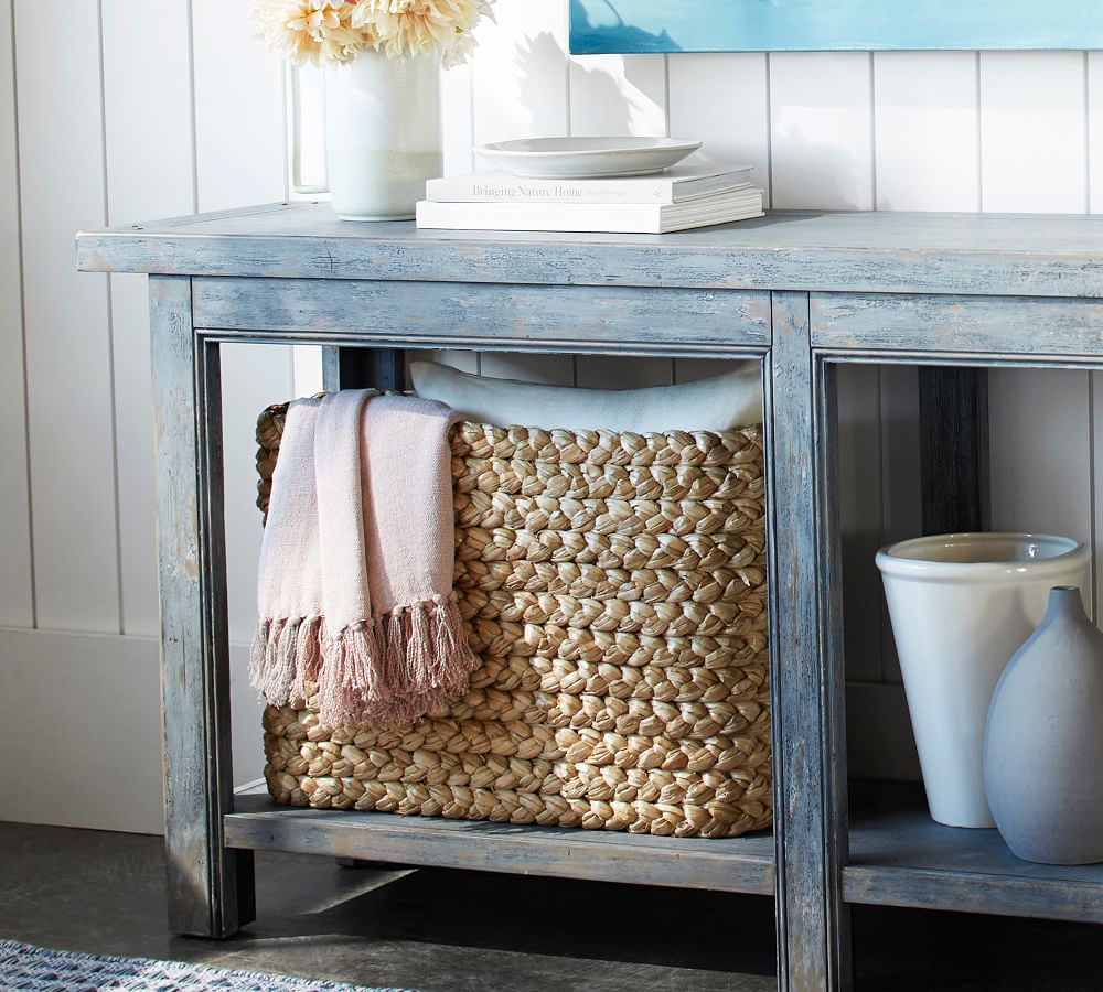 Beachcomber Console Storage Basket | Pottery Barn
