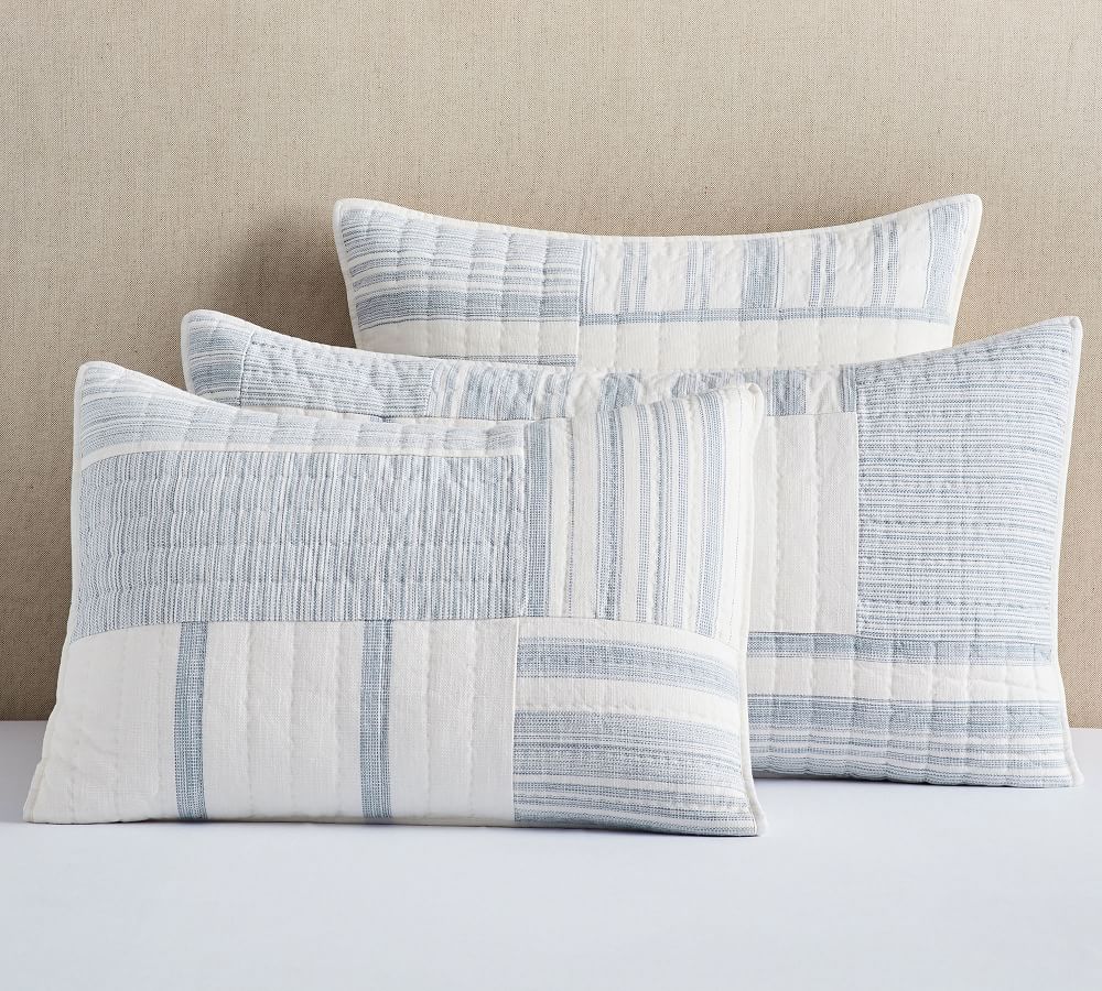 Hawthorn Handcrafted Cotton Patchwork Quilted Sham | Pottery Barn