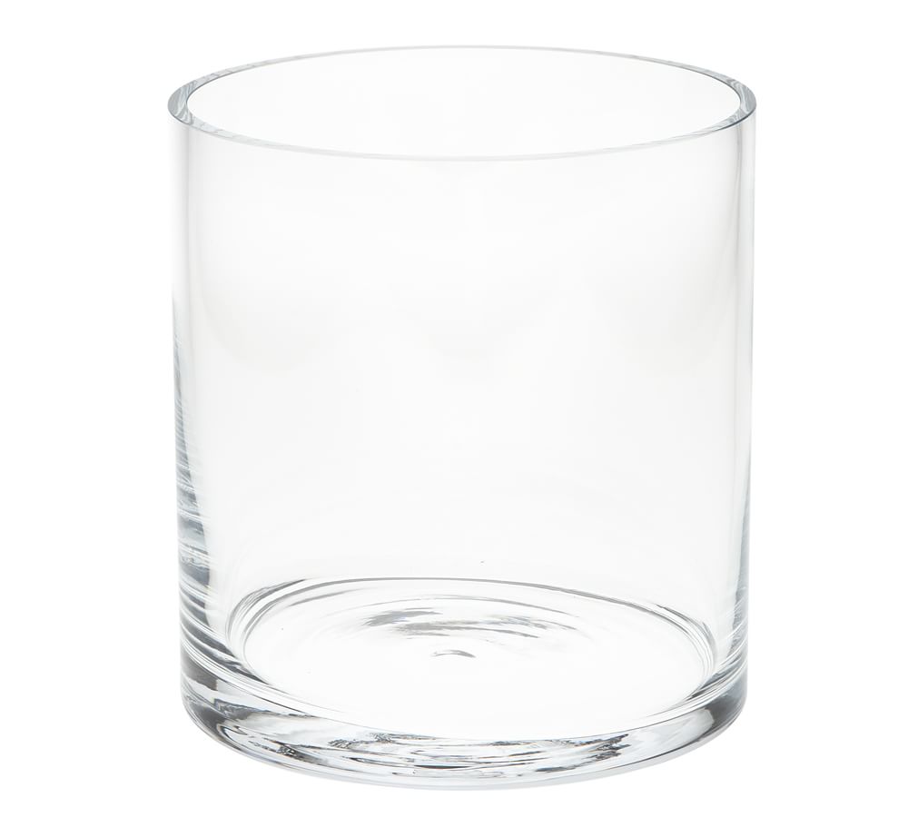 Aegean Clear Glass Short Vase | Pottery Barn
