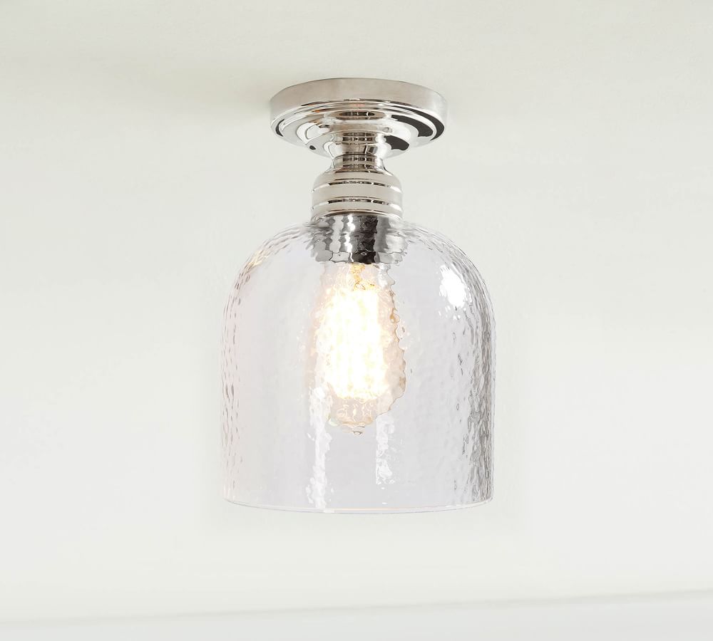 Textured Glass Flush Mount | Pottery Barn