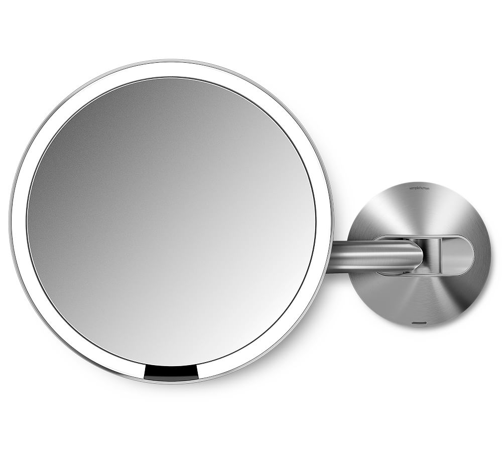 Simplehuman® 8" Wall Mount Makeup Mirror | Pottery Barn