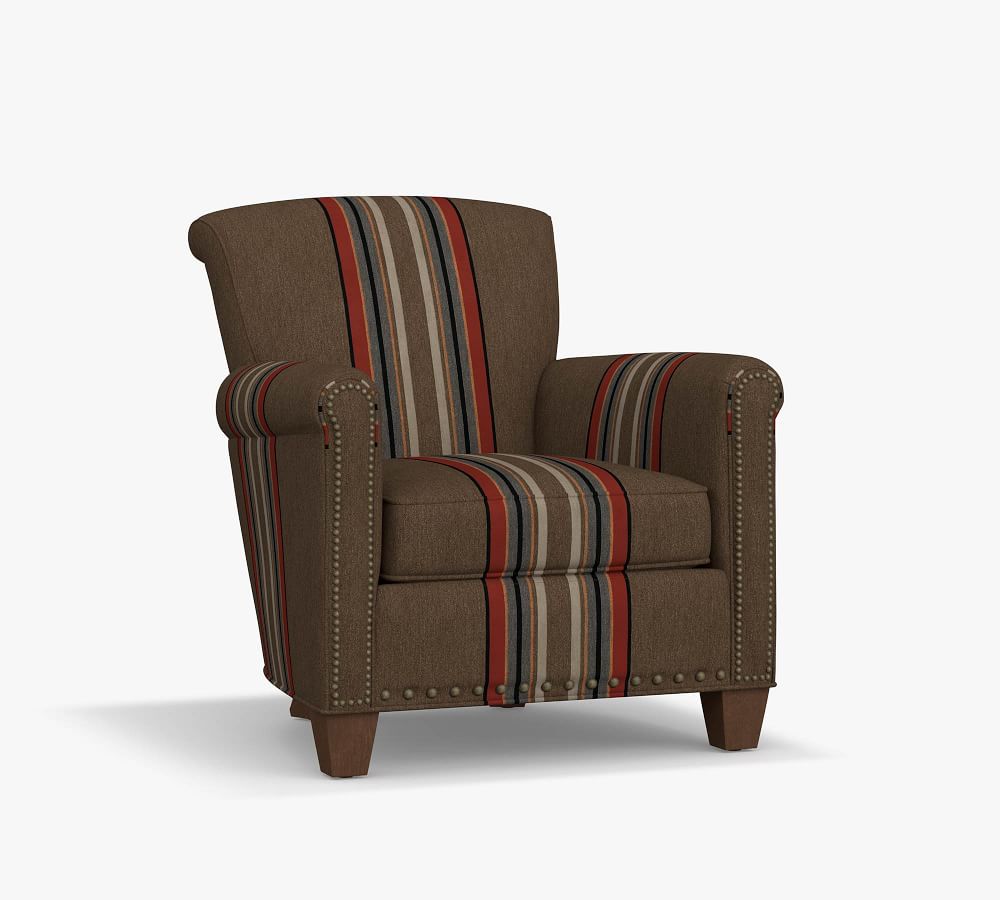 Irving Roll Arm Upholstered Armchair | Pottery Barn