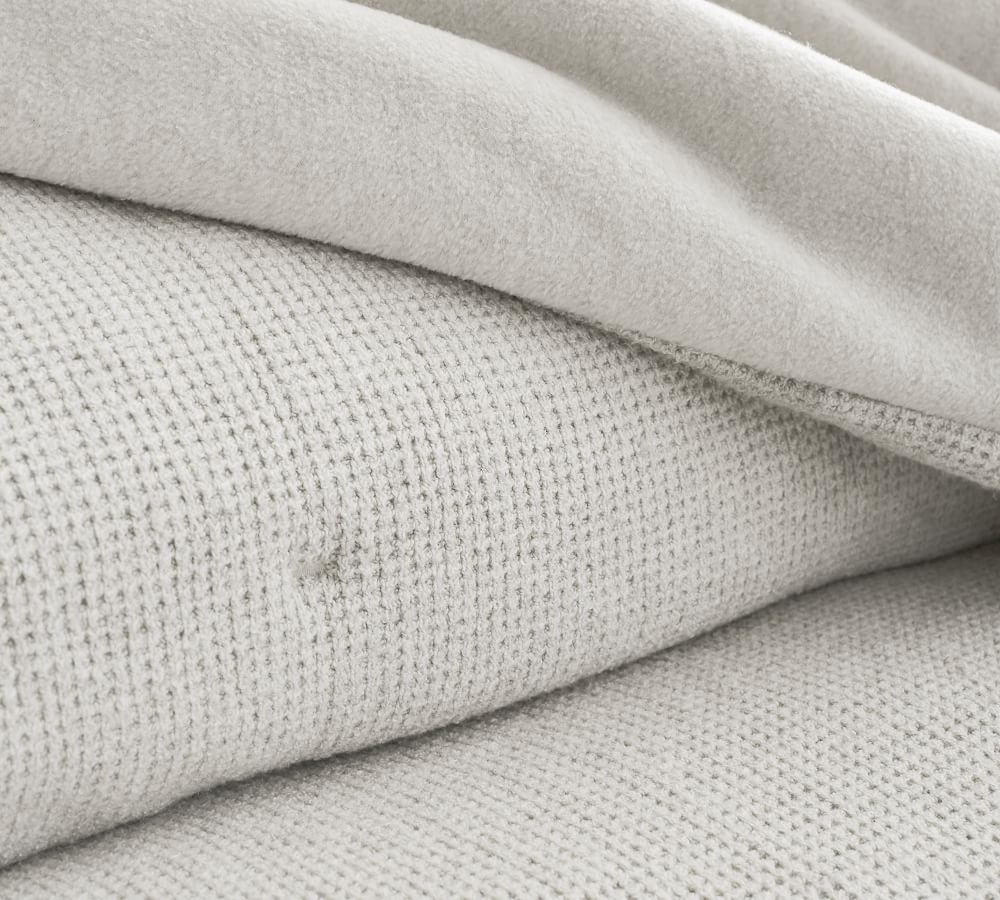 Cozy Thermal Knit Cotton Comforter | Pottery Barn