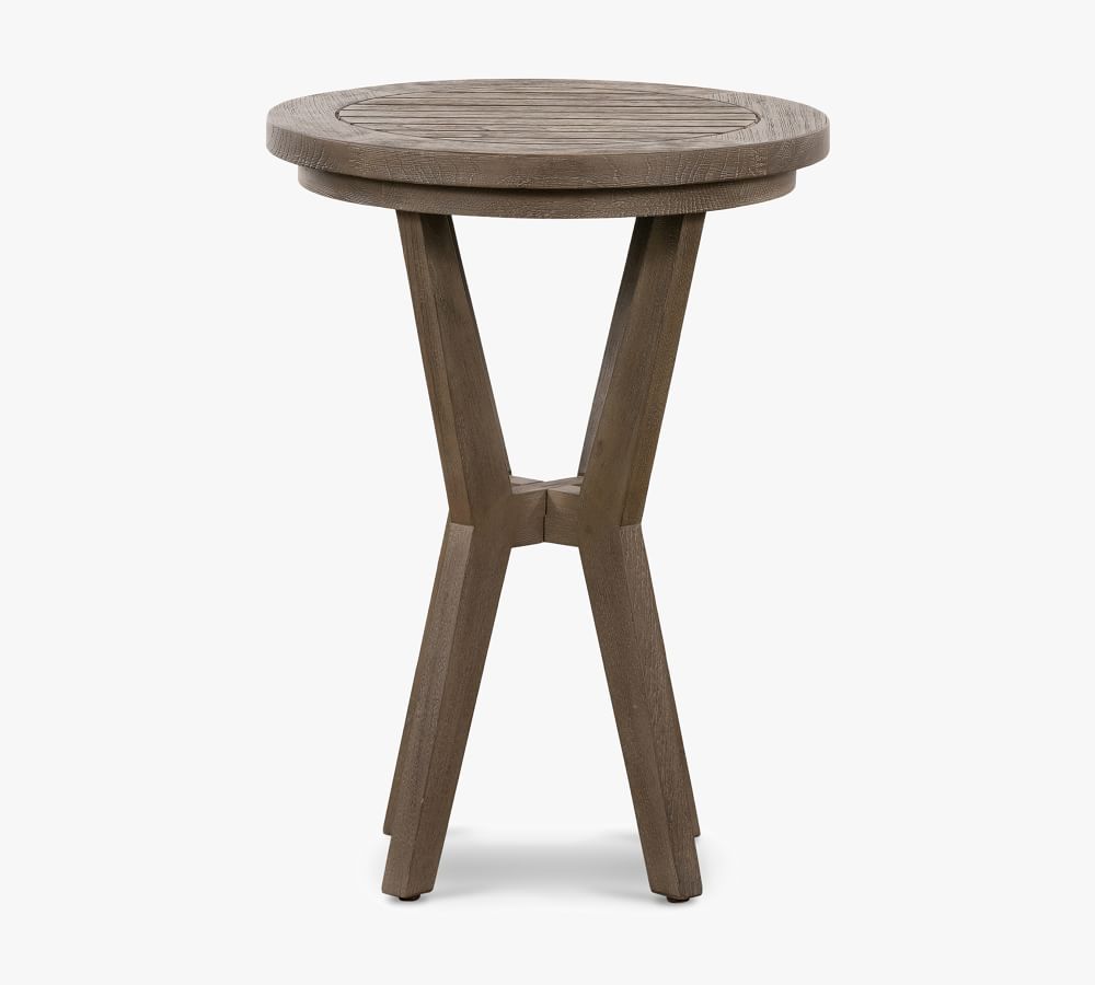 Raylan FSC® Teak Outdoor Round End Table | Pottery Barn