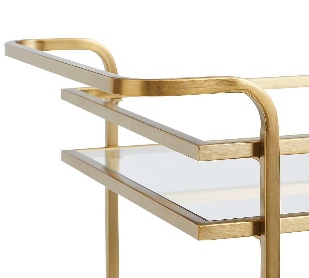 Skylar 29" Metal Bar Cart | Pottery Barn