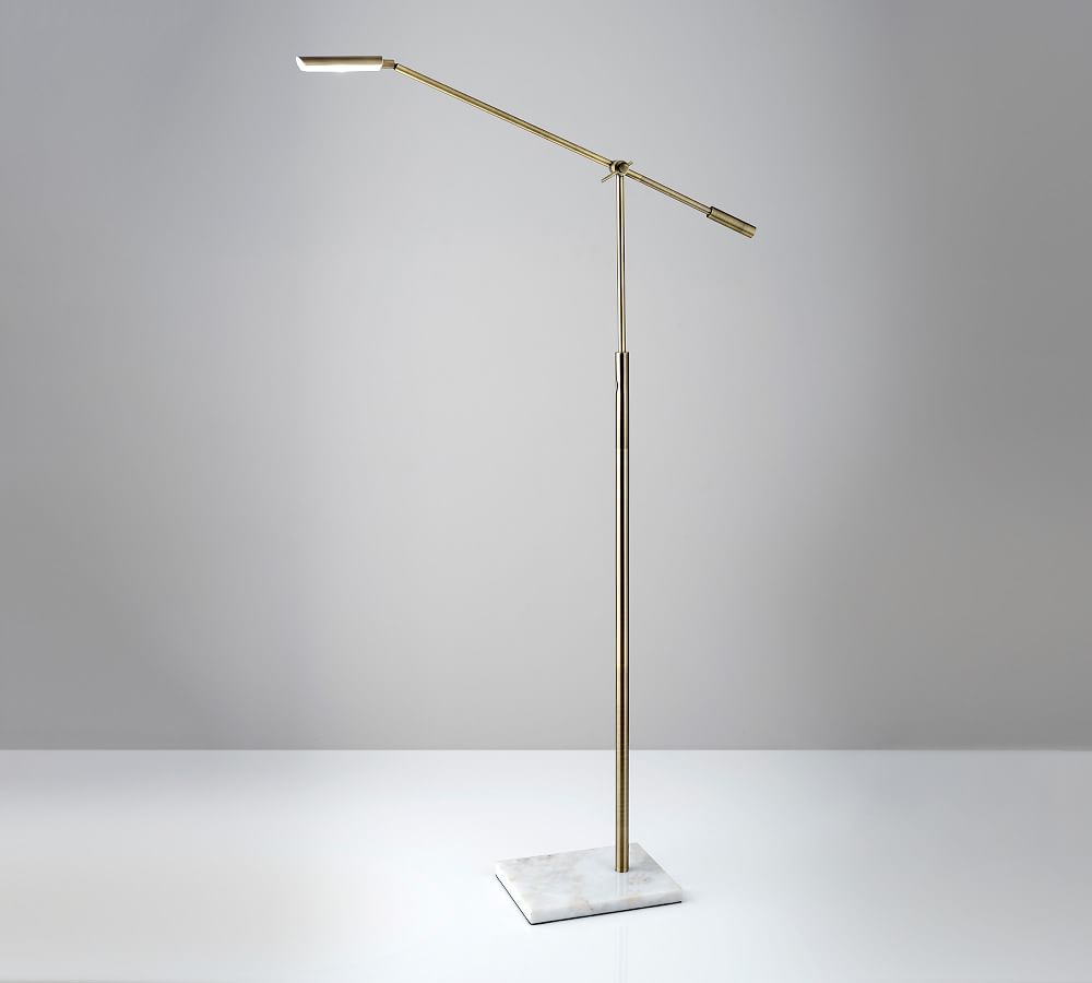 Post LED Marble Floor Lamp | Pottery Barn