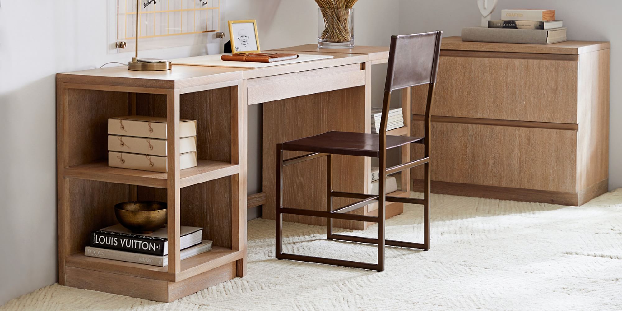 Pacific 74" Desk with Bookcases | Pottery Barn