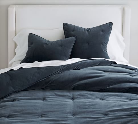 Velvet Tufted Comforter | Pottery Barn