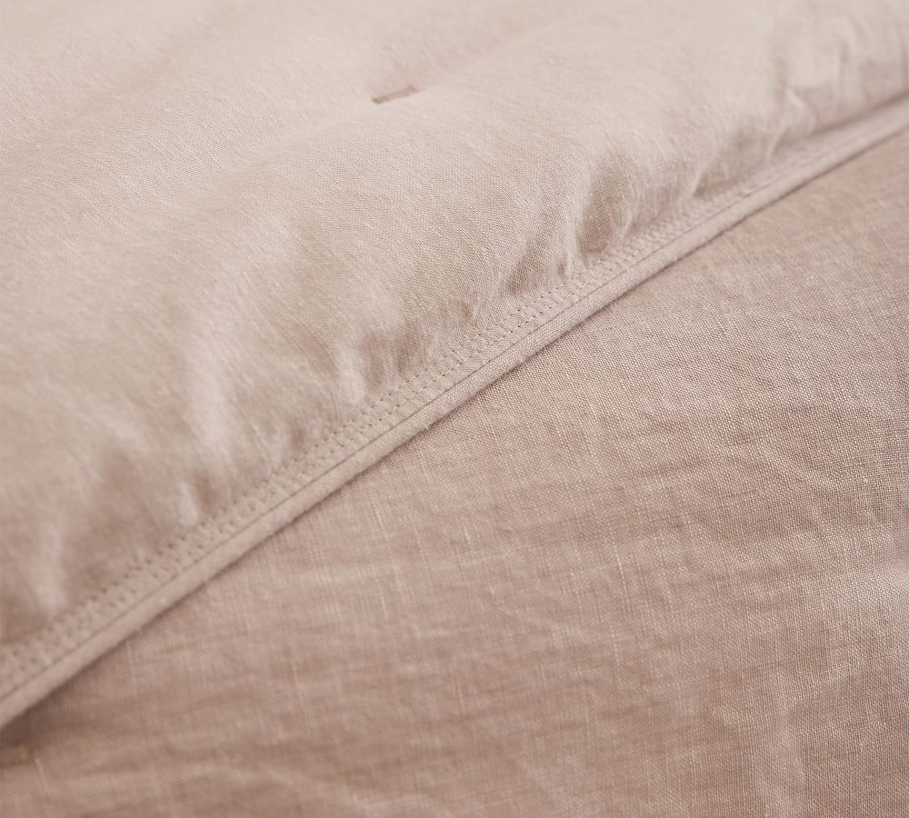 Belgian Flax Linen Comforter - White | Pottery Barn