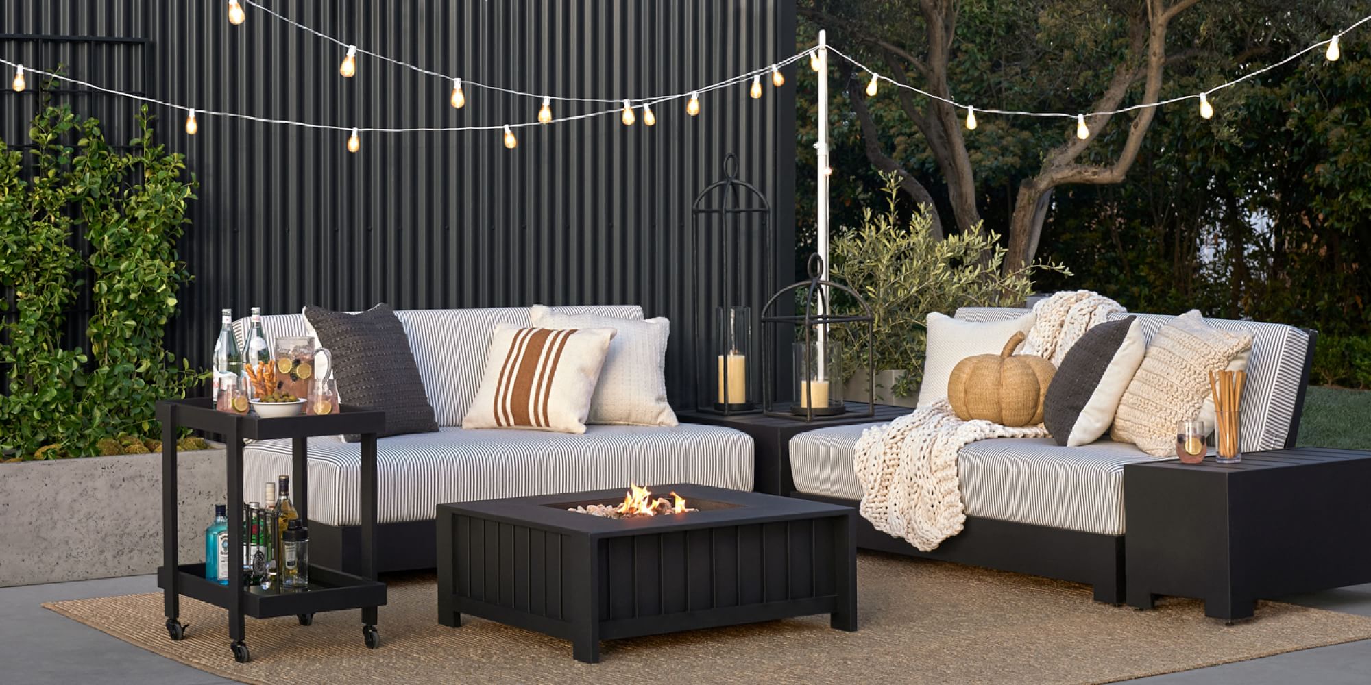 Malibu 33" Metal Platform Modular Side Table | Pottery Barn
