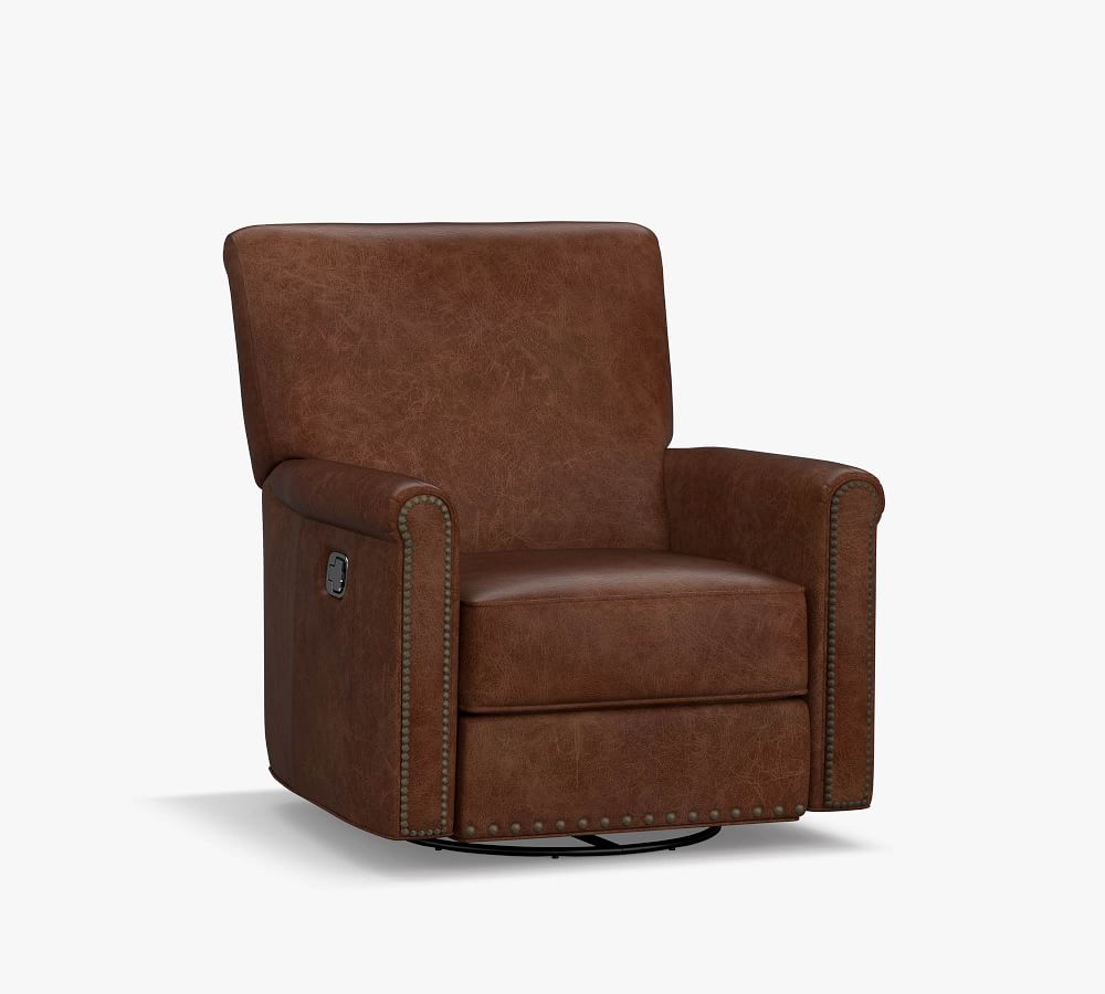 Pottery Barn Irving Leather Recliner