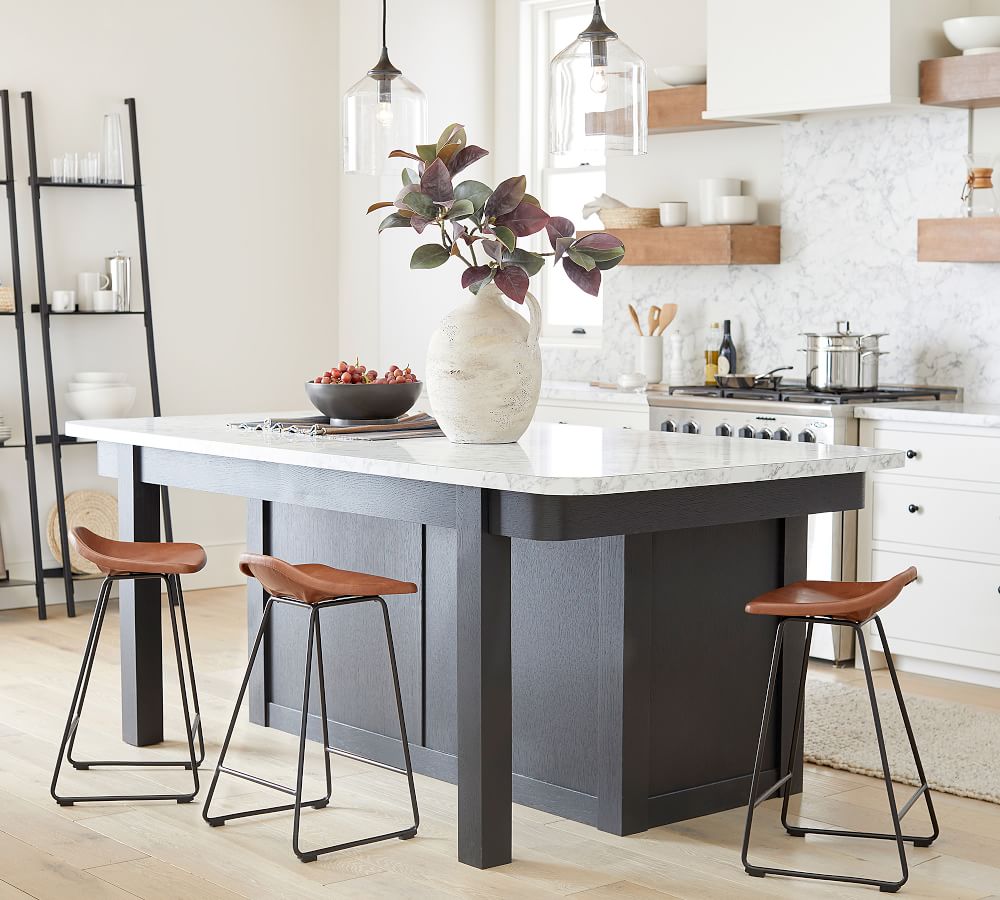 Brenner Leather Bar & Counter Stool | Pottery Barn
