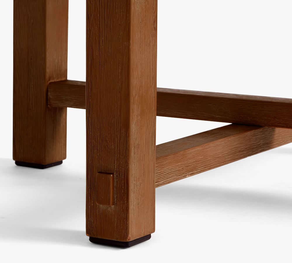 Abbott Indoor/Outdoor XL Concrete & FSC® Acacia Side Table | Pottery Barn