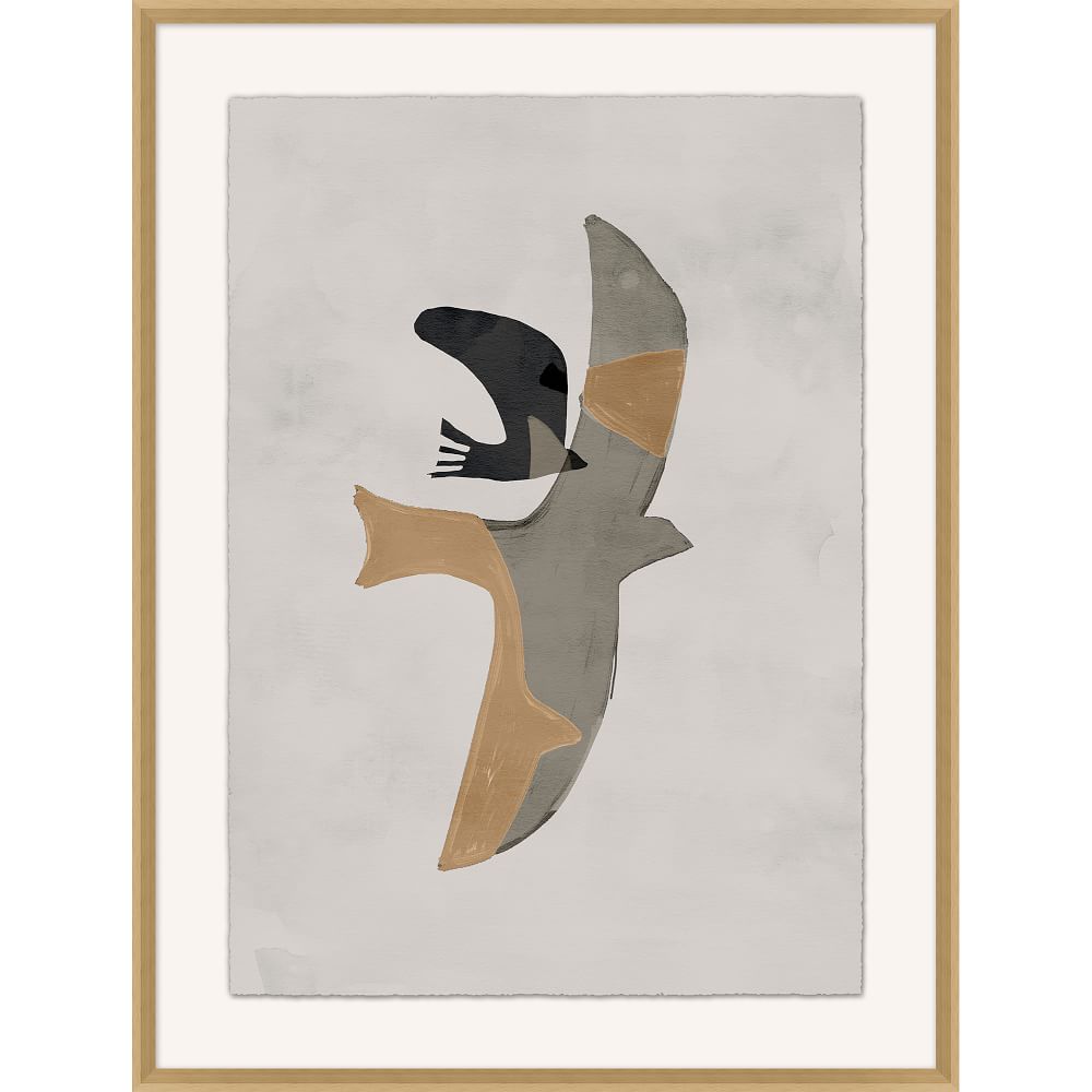 Neutral Flock Framed Print | Pottery Barn