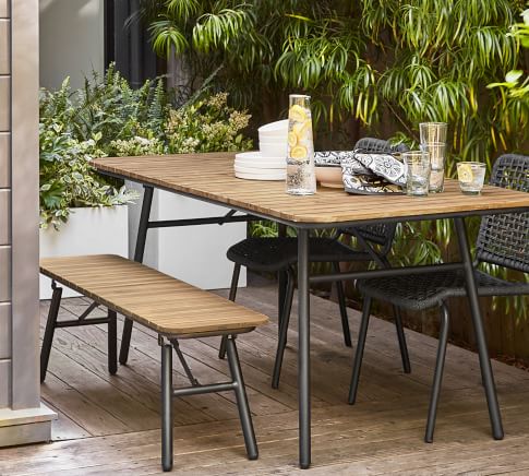 Tulum 48" FSC® Acacia Round Patio Dining Table | Pottery Barn