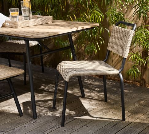 Tulum 48" FSC® Acacia Round Patio Dining Table | Pottery Barn