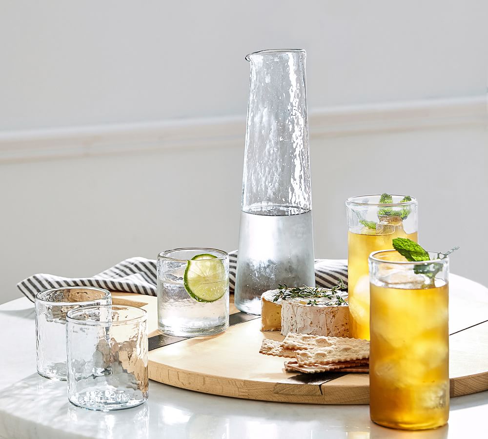 Handmade Hammered Drinking Glasses | Pottery Barn