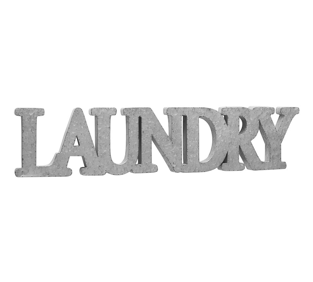 Galvanized Laundry Sign | Pottery Barn
