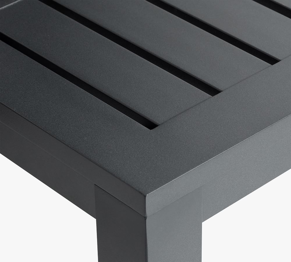 Indio Metal Rectangular Side Table, Slate | Pottery Barn