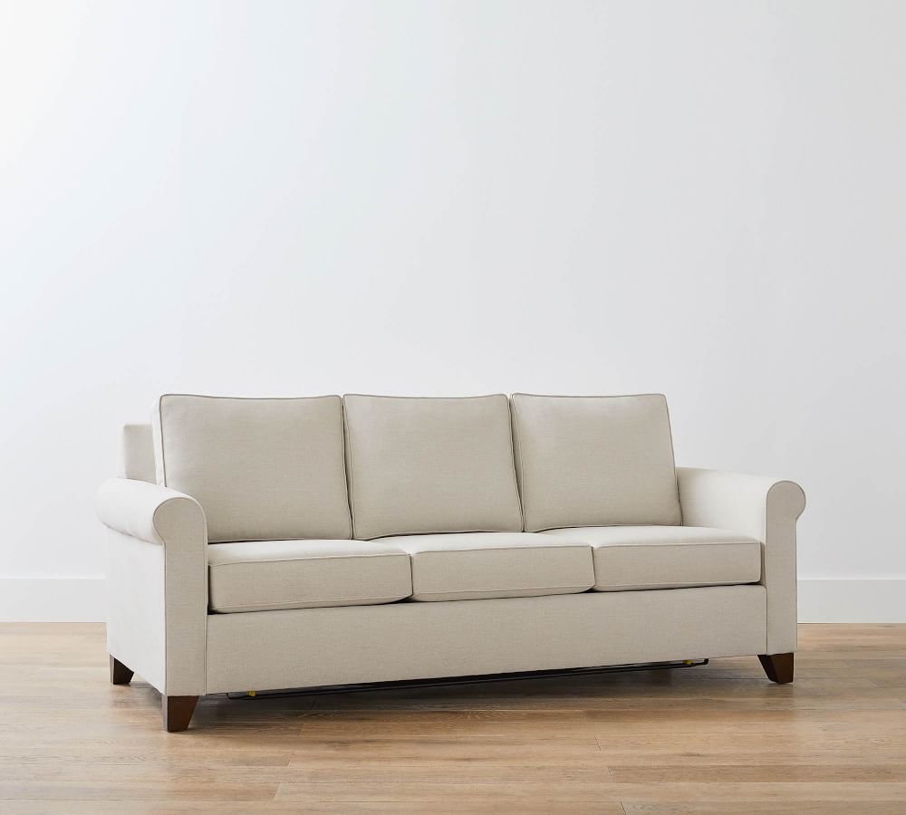 Cameron Roll Arm Upholstered Sleeper Sofa with Memory Foam Mattress ...