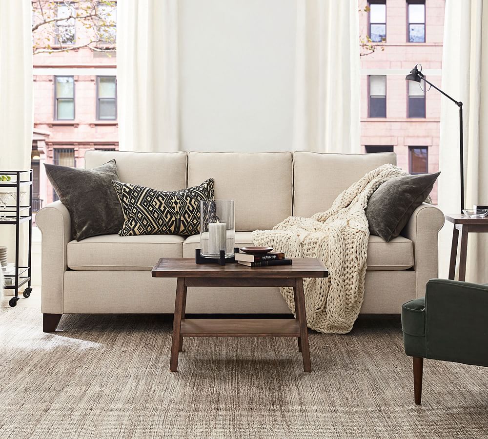 Cameron Roll Arm Upholstered Sleeper Sofa with Memory Foam Mattress ...